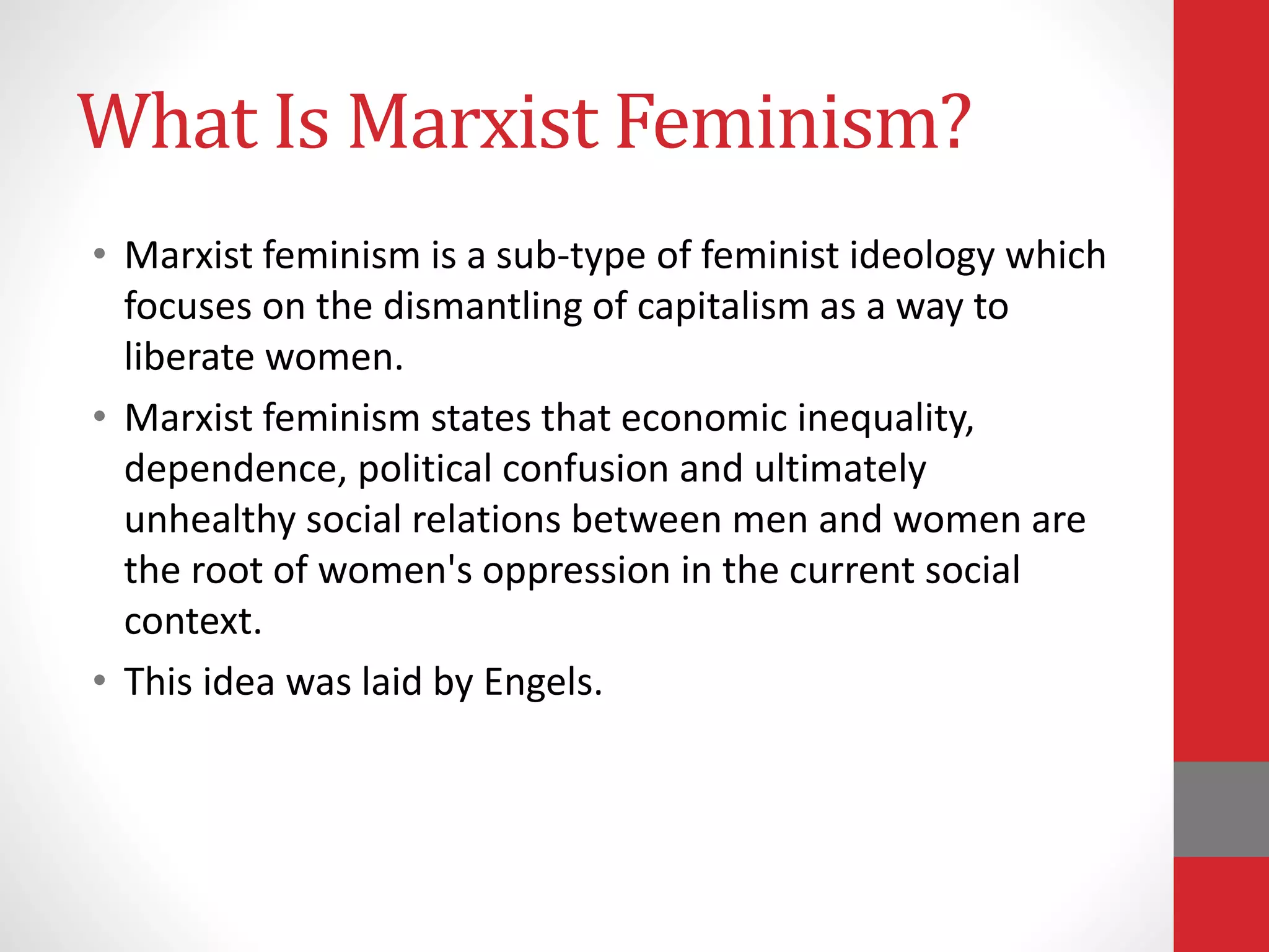 Marxist feminist theory | PPTX