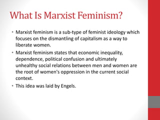 Marxist feminist theory | PPTX