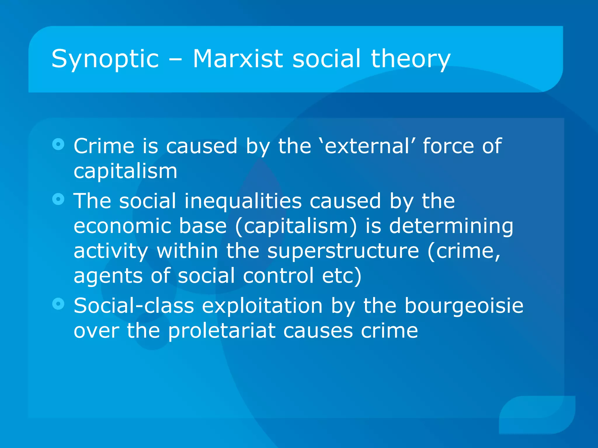Marxist perspectives of crime | PPT