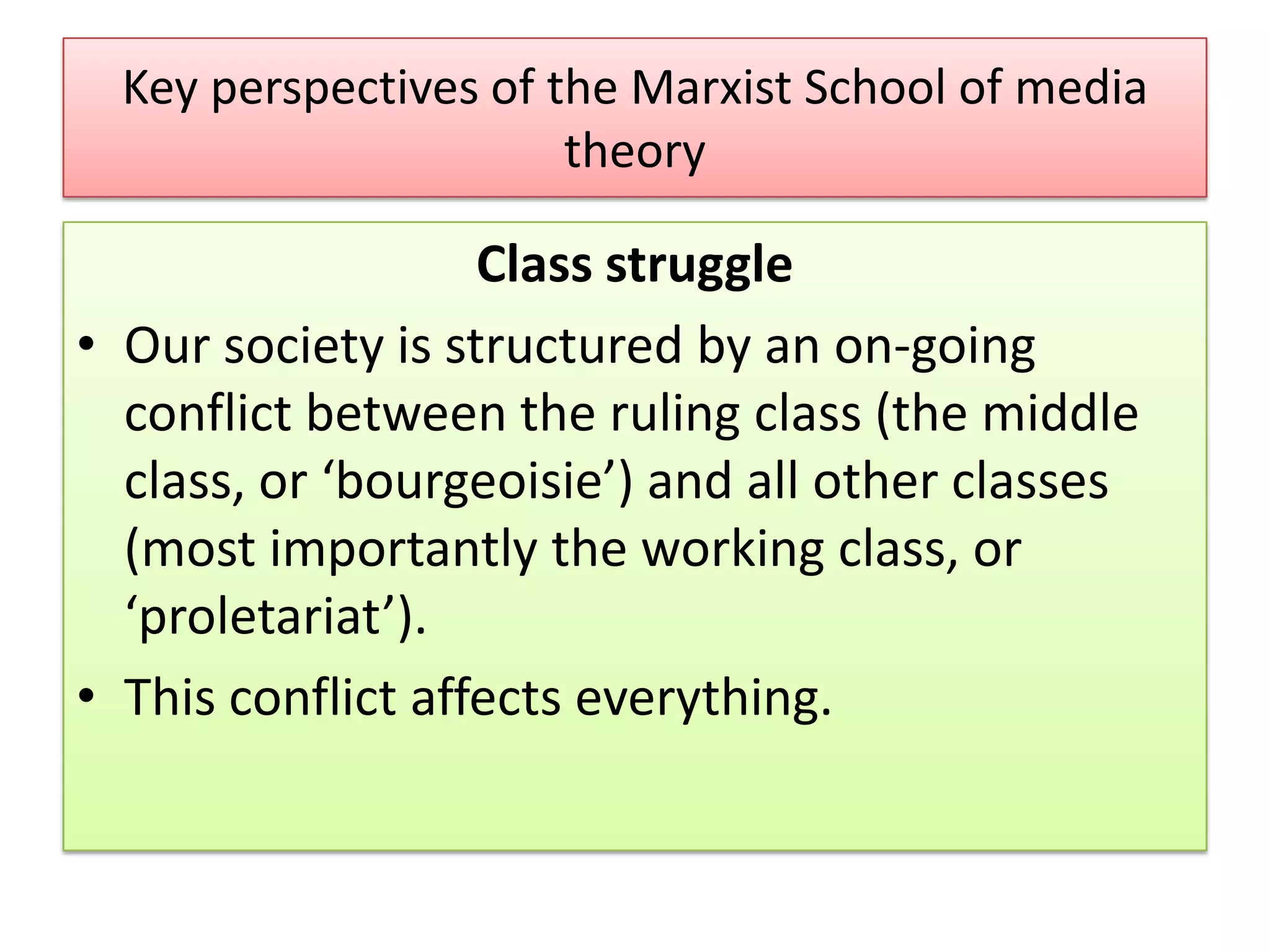 Marxist perspectives on print media | PPTX