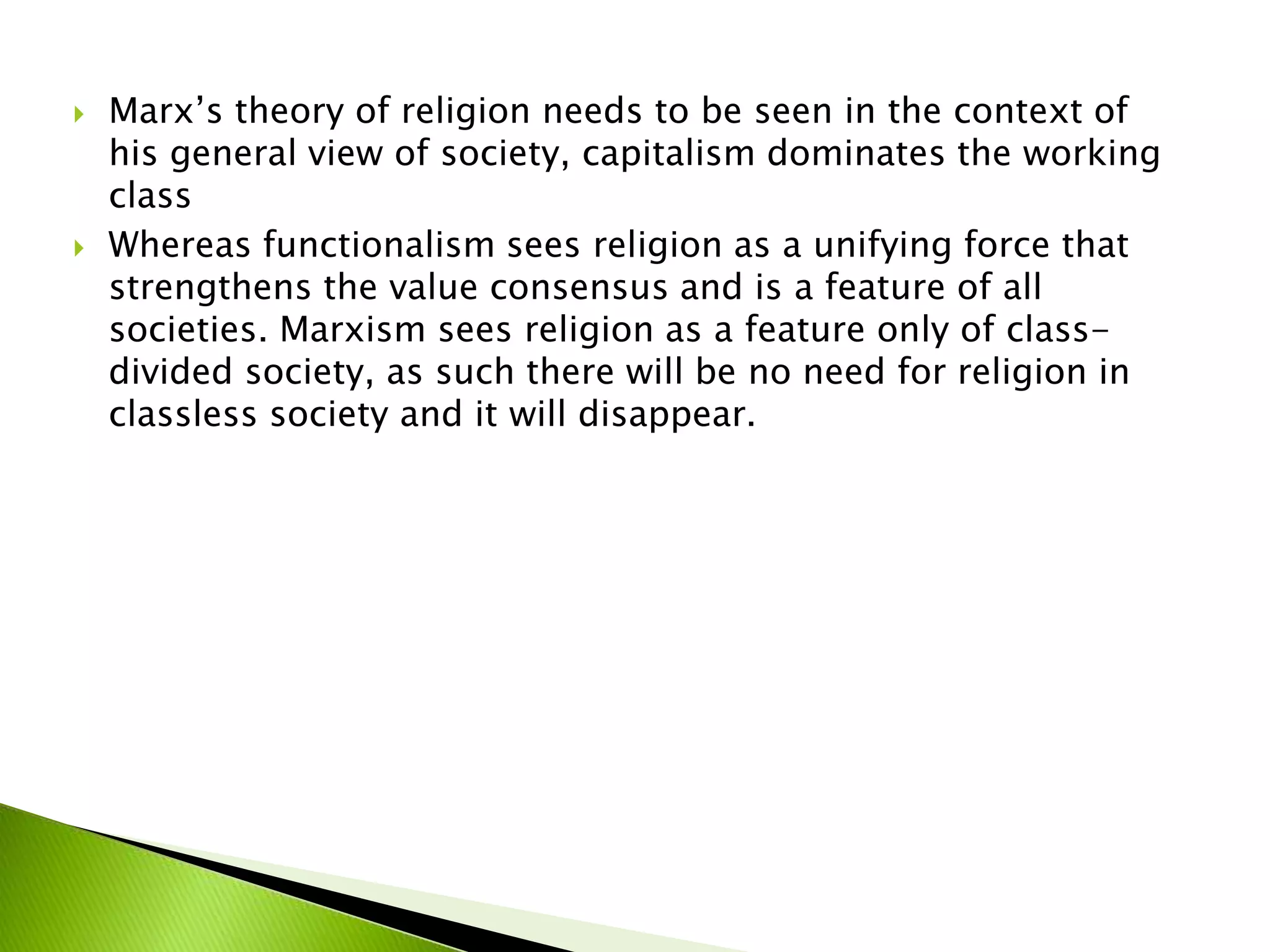 Marxist theories of religion | PPTX
