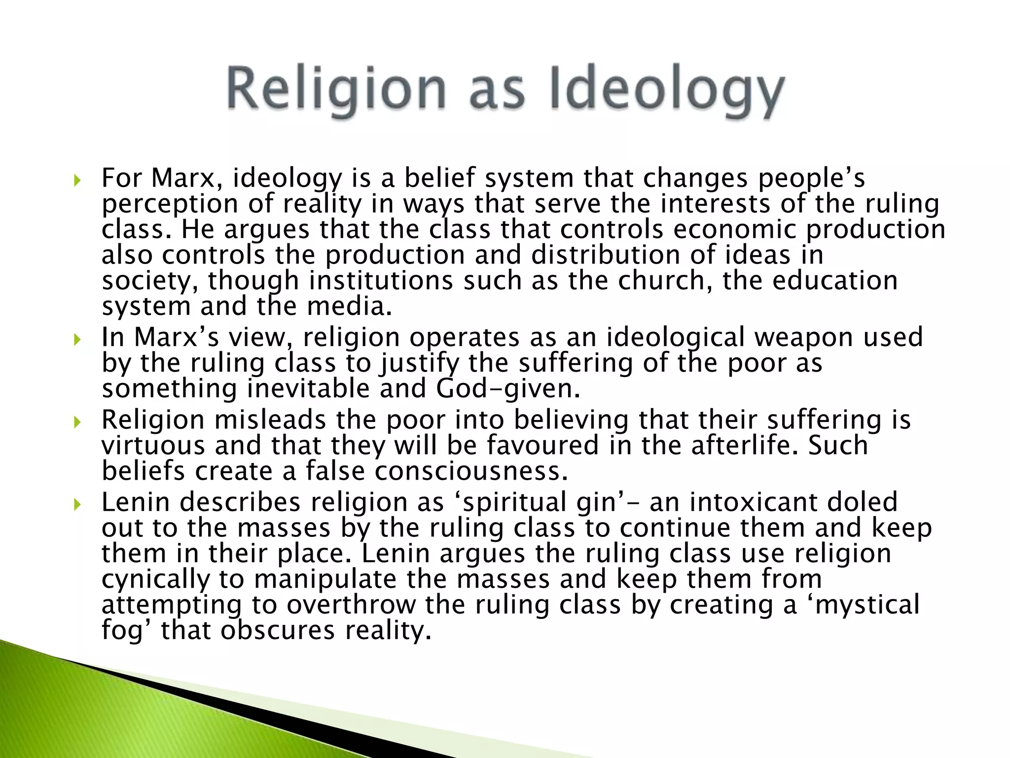 Marxist theories of religion | PPTX