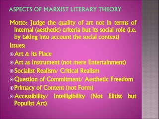 Marxism & Marxist Literary Theory | PDF