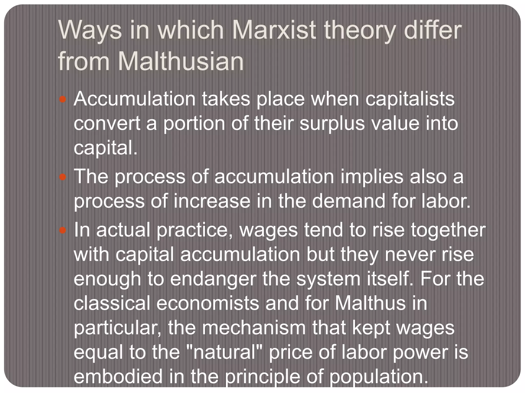 Marxist theory on population growth | PPTX