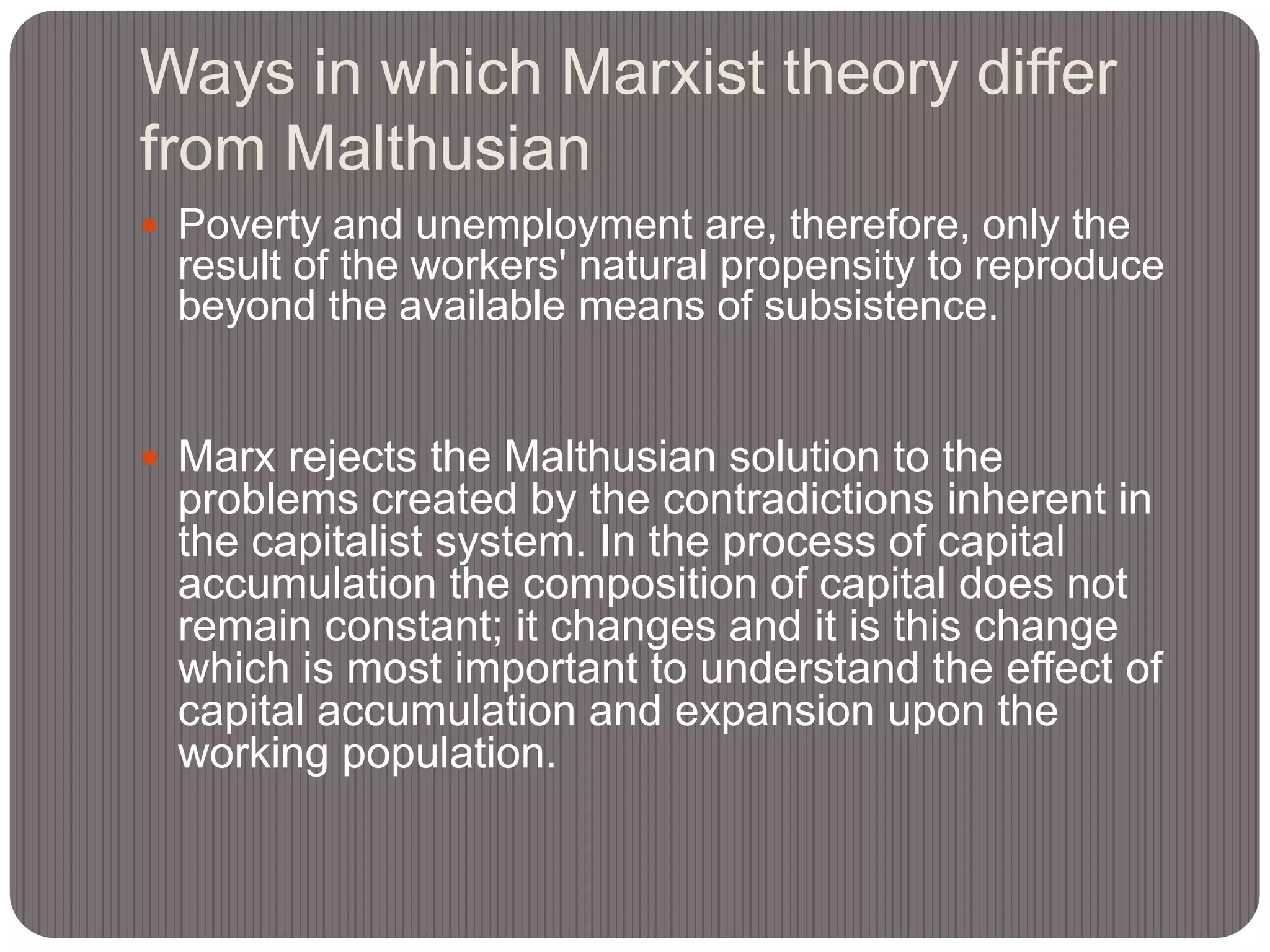Marxist theory on population growth | PPTX