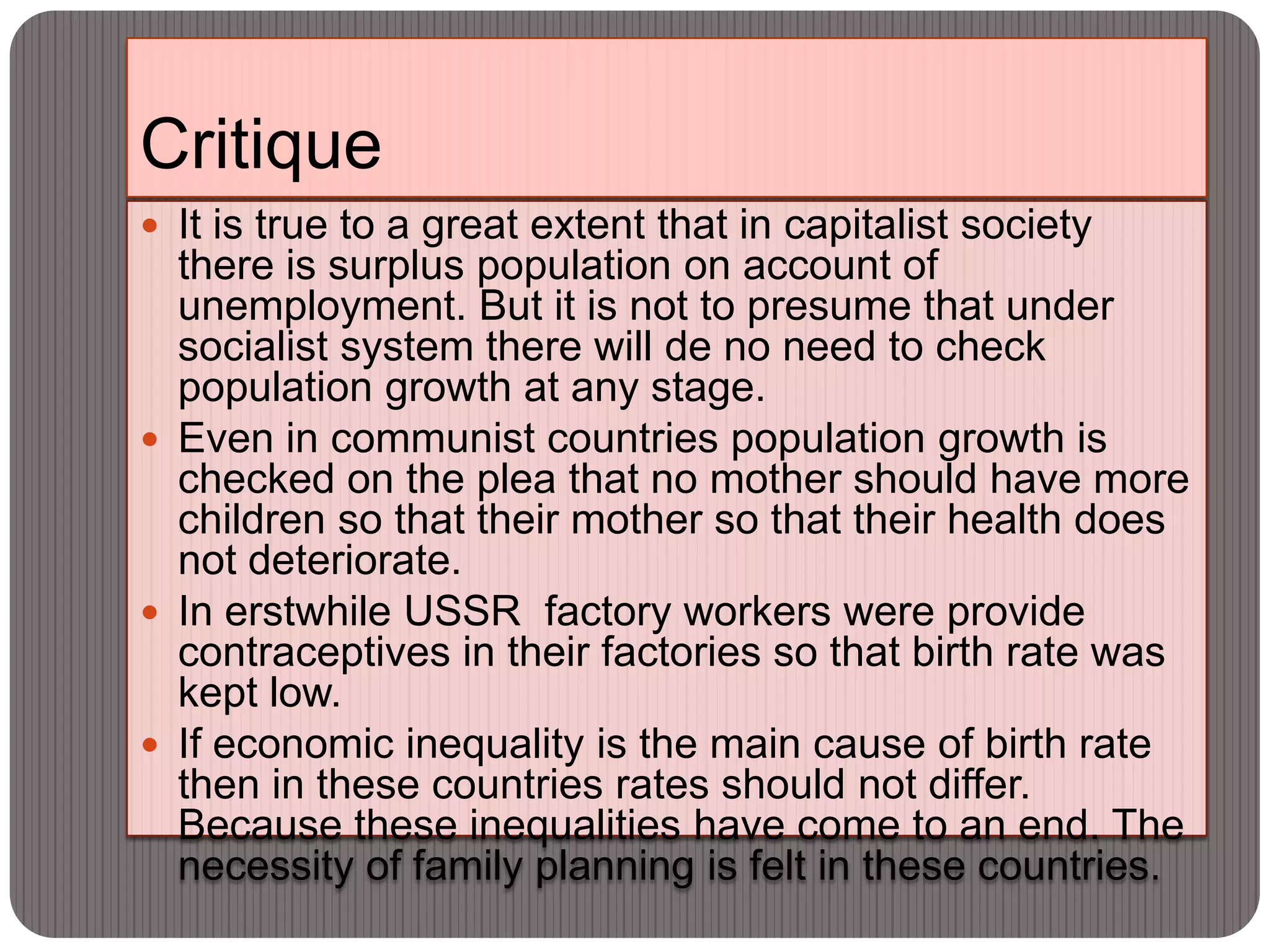 Marxist theory on population growth | PPTX