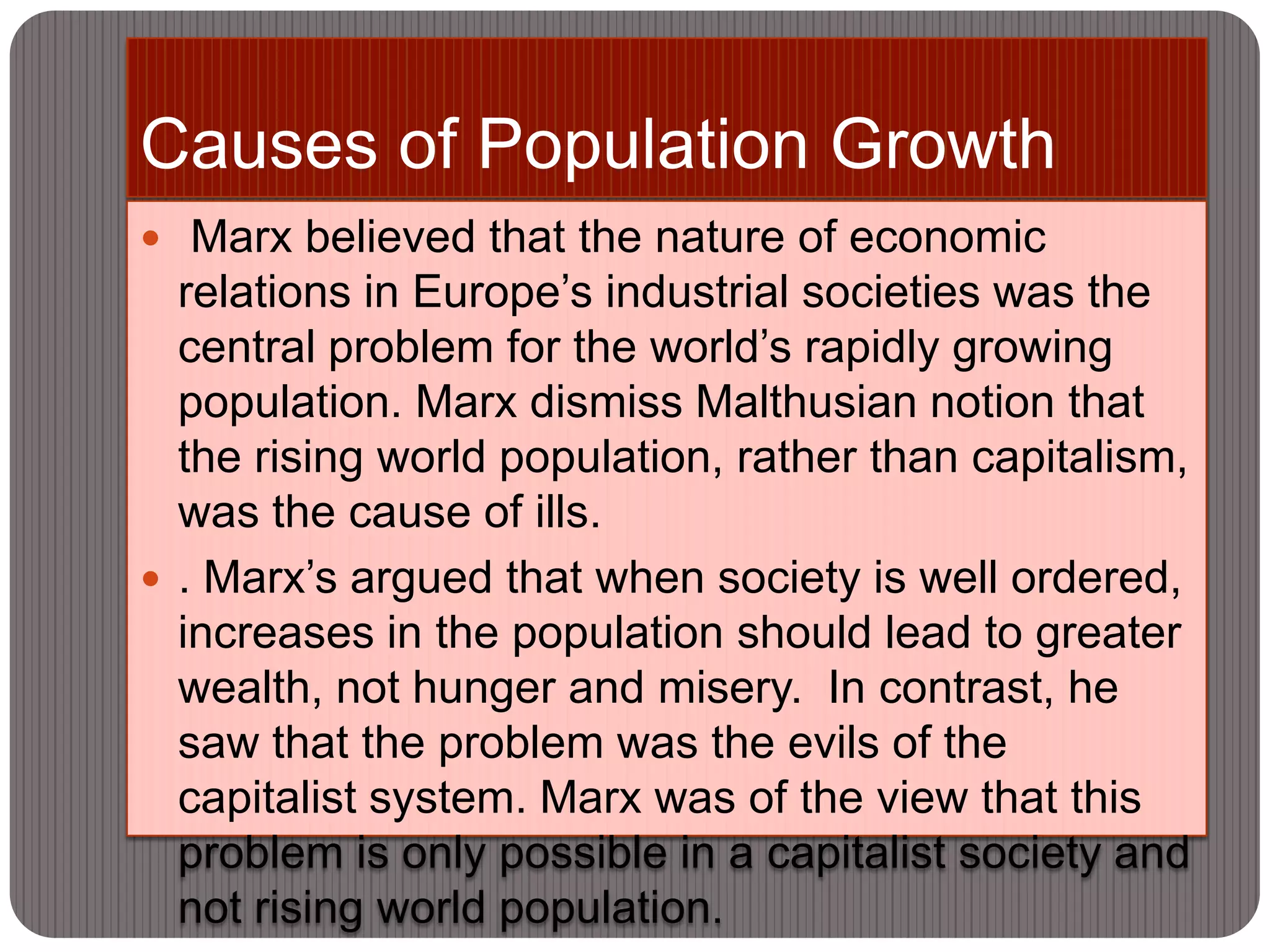 Marxist theory on population growth | PPTX