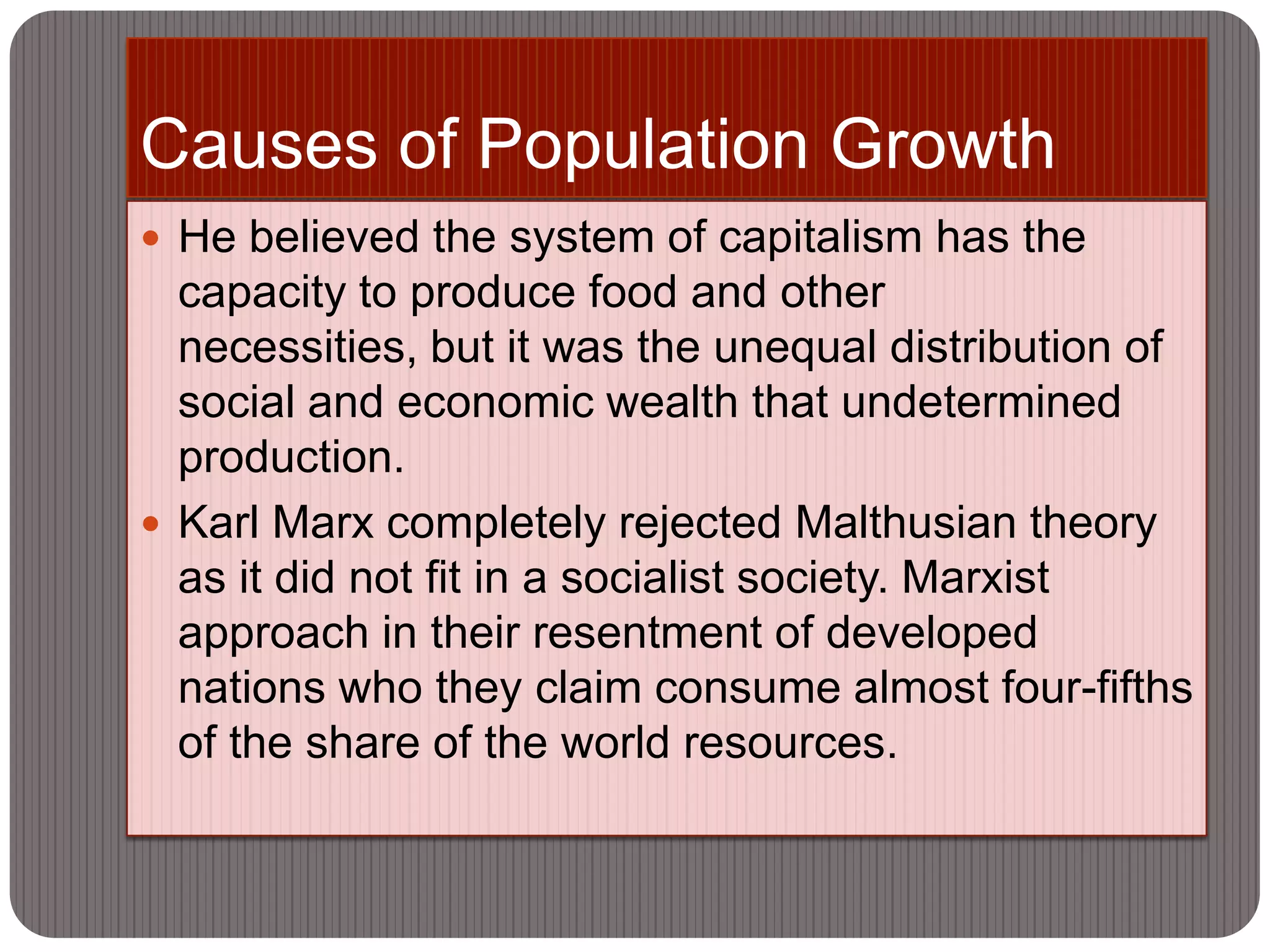 Marxist theory on population growth | PPTX