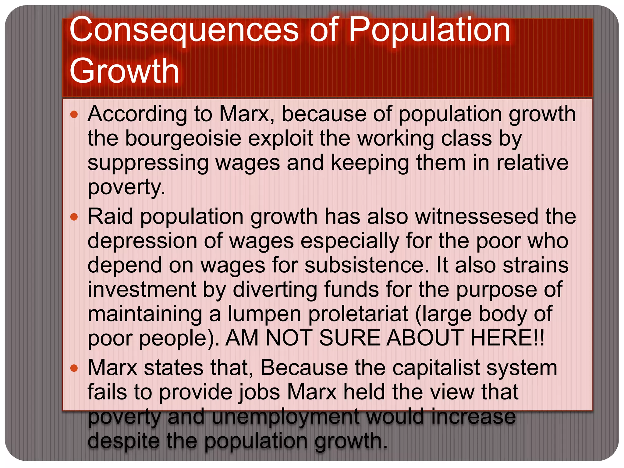Marxist theory on population growth | PPTX