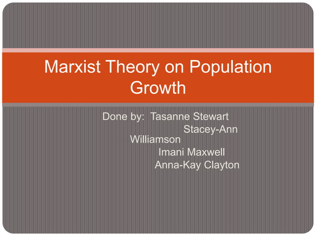 Marxist theory on population growth | PPTX