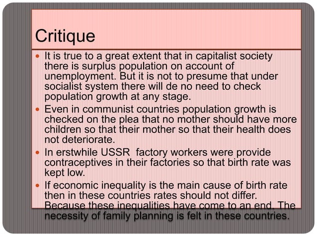 Marxist theory on population growth | PPTX