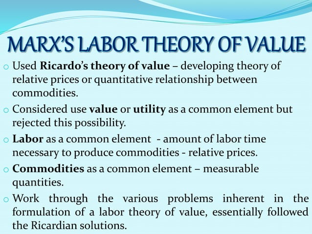 Marx’s economic theories | PPTX