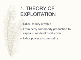 marx theory of class and exploitation.pptx | Economy | Business and Finance