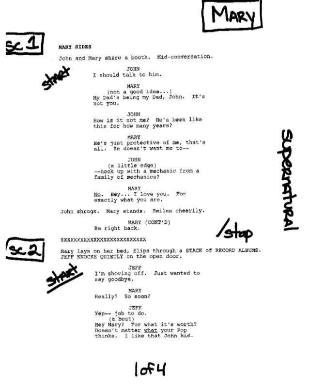 Supernatural 4.03 In the Beginning Casting Sides - Mary Winchester