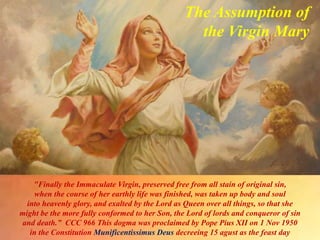 Mary doctrine & dogmas | PPTX
