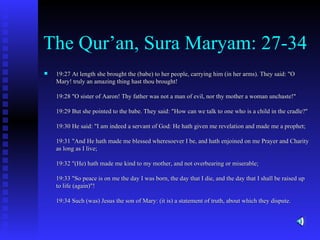 Mary In Qur'an | PPT