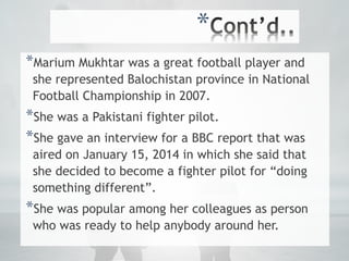 Mariam Mukhtiar Shaheed | PPTX