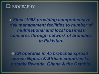 IGI insurance Pakistan | PPTX