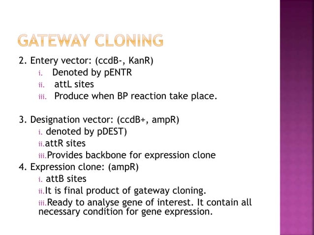 gateway cloning | PPTX | Chemistry | Science