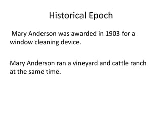 Mary anderson | PPTX