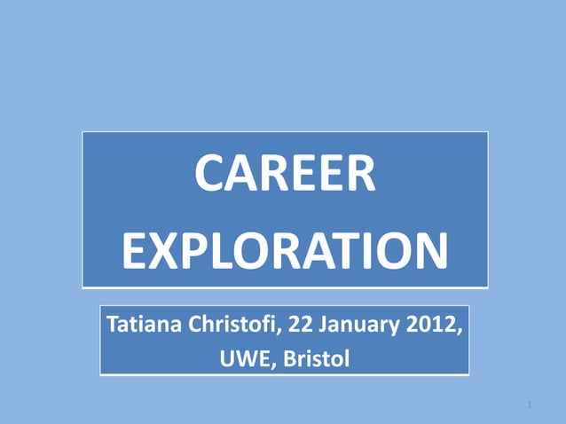 Career Exploration Quiz | PPT