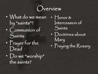 Mary And The Saints | PDF