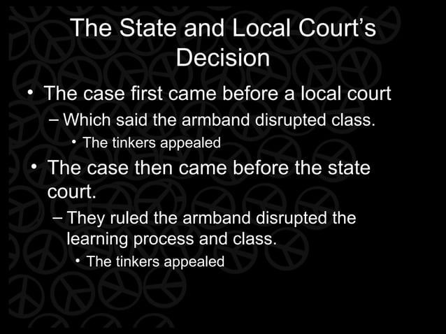 Mary Beth And John Tinker Case Presentation | PPT | Law