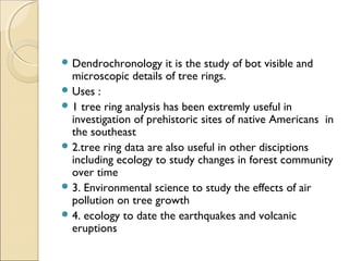 tree ring analysis ( master chronology , Dendrochronology) | PPT