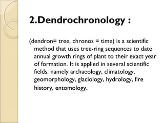 tree ring analysis ( master chronology , Dendrochronology) | PPT