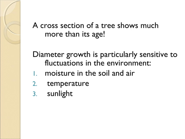 tree ring analysis | PPT
