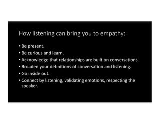 CX Talks: Listening with Empathy to Connect with Customers | PPT