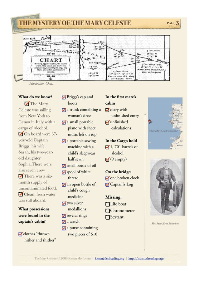 The Mystery of the Mary Celeste | PDF | Cruises | Travel Type
