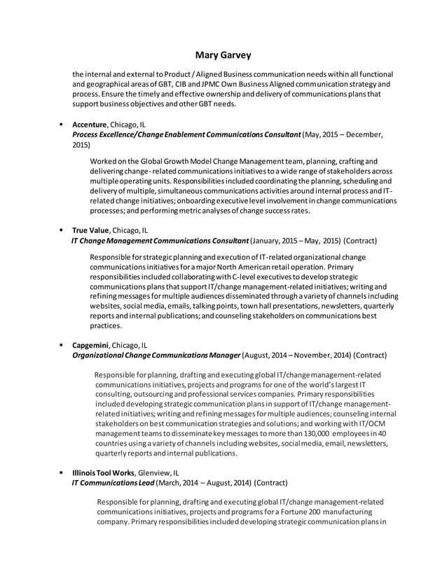 Mary garvey resume 2016 a jpmc | DOCX | Email | Internet