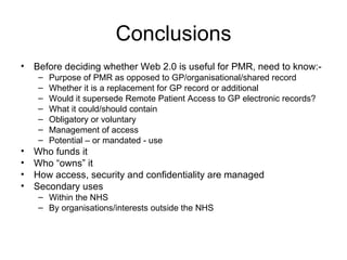 Web 2.0 and PMRs | PPT