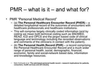 Web 2.0 and PMRs | PPT