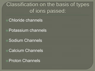 Ion channel RECEPTOR | PPTX