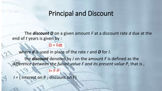 Simple Discount (Principal and Discount) | PPTX