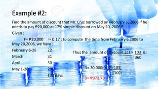 Simple Discount (Principal and Discount) | PPTX
