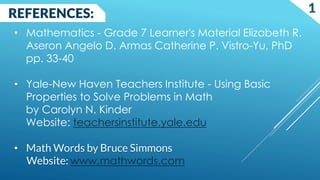 PROPERTIES OF ARITHMETIC OPERATIONS | PDF