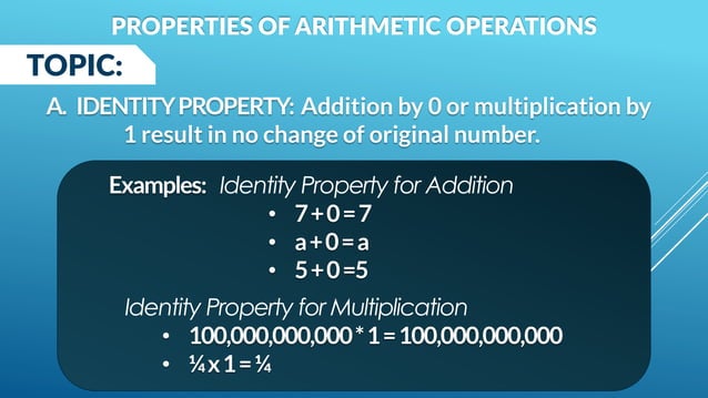PROPERTIES OF ARITHMETIC OPERATIONS | PDF | Homework and Study | Education