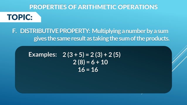 PROPERTIES OF ARITHMETIC OPERATIONS | PDF | Homework and Study | Education