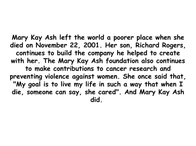 Mary Kay Ash | PPT