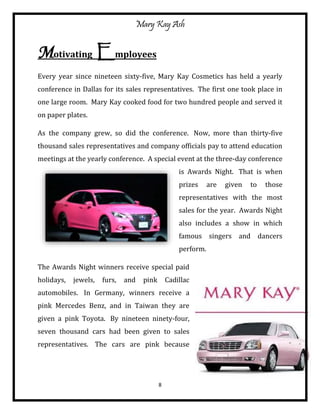 Mary Kay Ash(an Entrepreneur) | DOCX | Skin Care | Beauty
