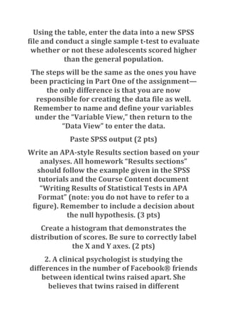 Maryland psyc 355 week 1 spss homework 1 new | DOC