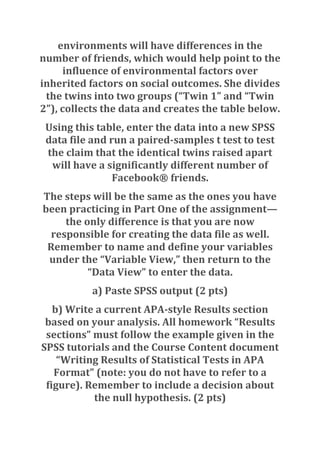 Maryland psyc 355 week 1 spss homework 1 new | DOC