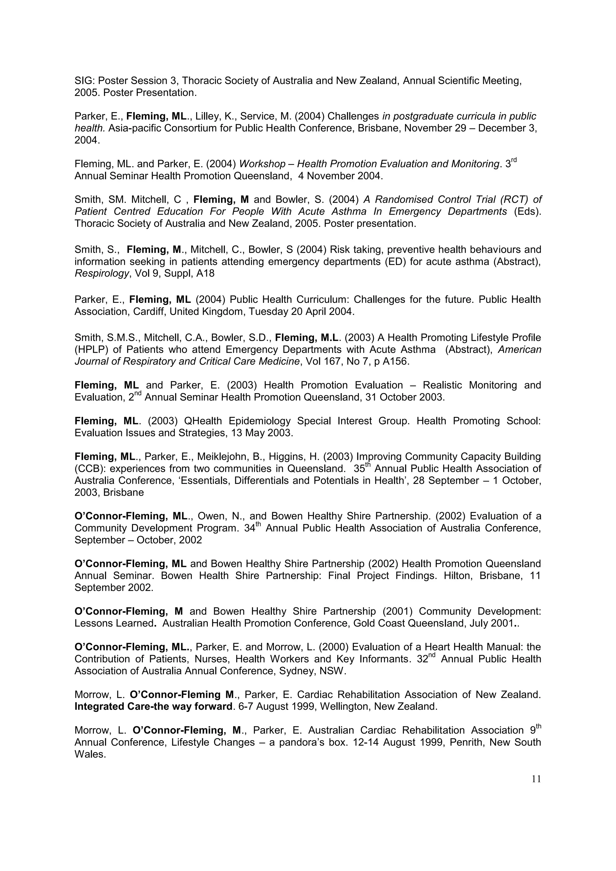 Mary-Louise Fleming, Ph.D. CV | PDF