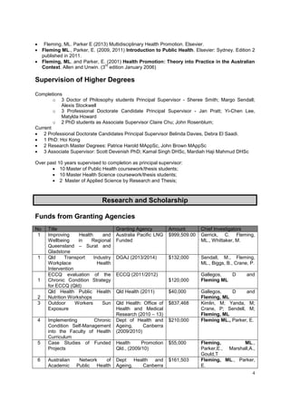 Mary-Louise Fleming, Ph.D. CV | PDF
