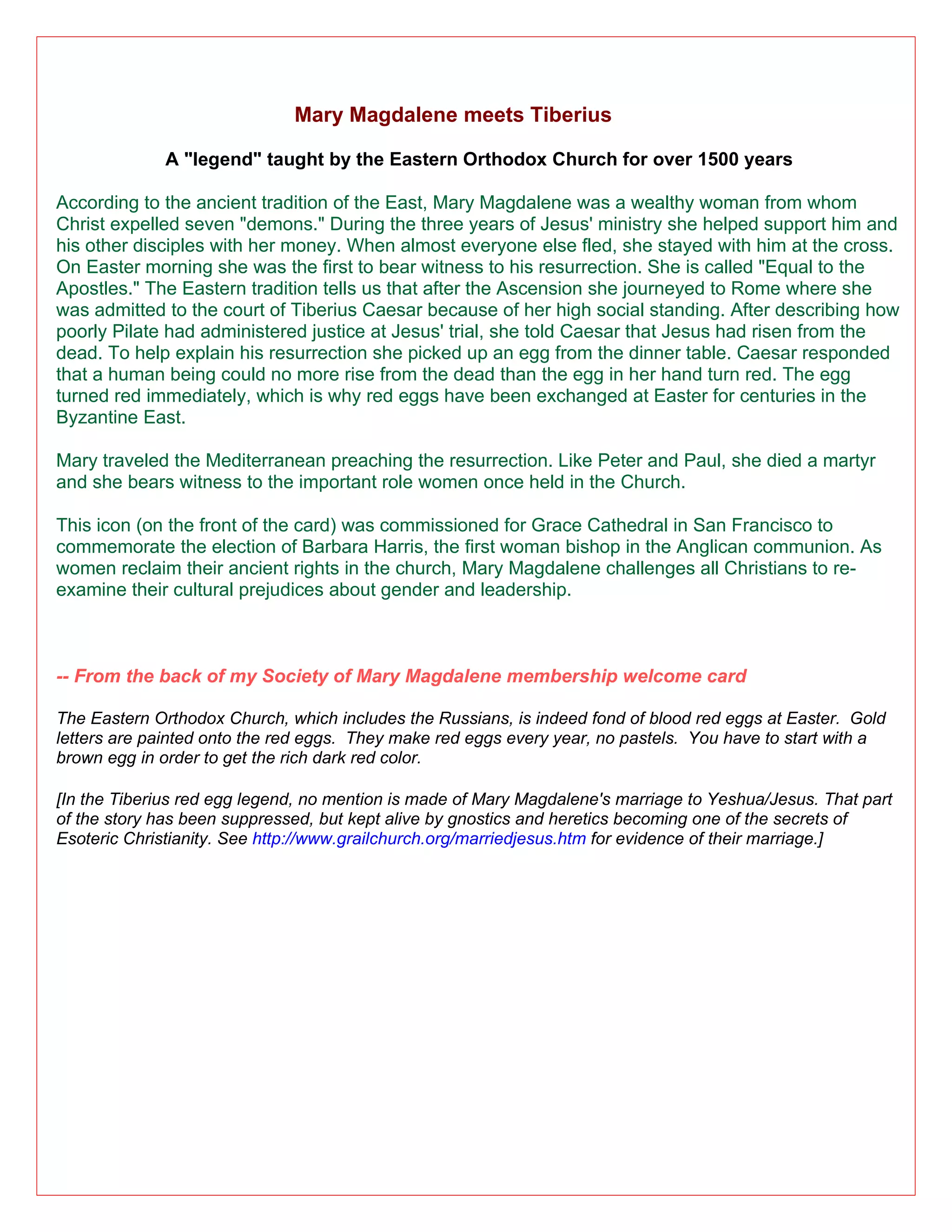 Mary Magdalene meets Tiberius | PDF