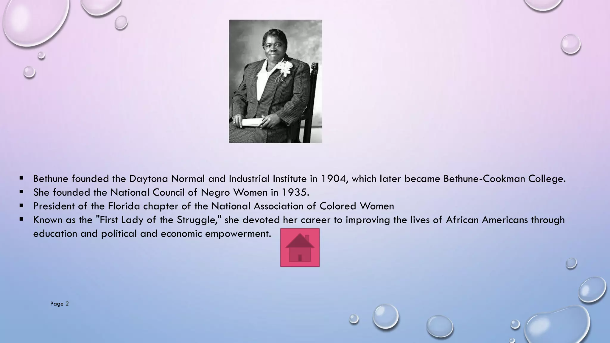 Mary mcleod bethune Famous Educator | PPTX