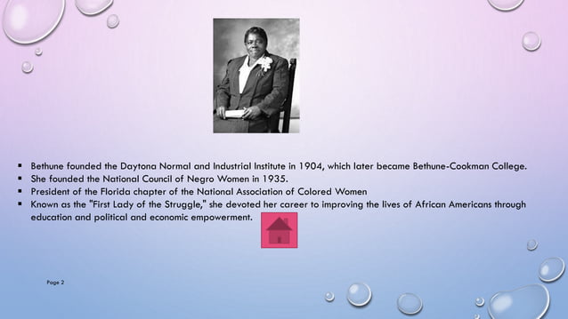 Mary mcleod bethune Famous Educator | PPTX